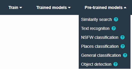 Using pre-trained models - SentiSight.ai
