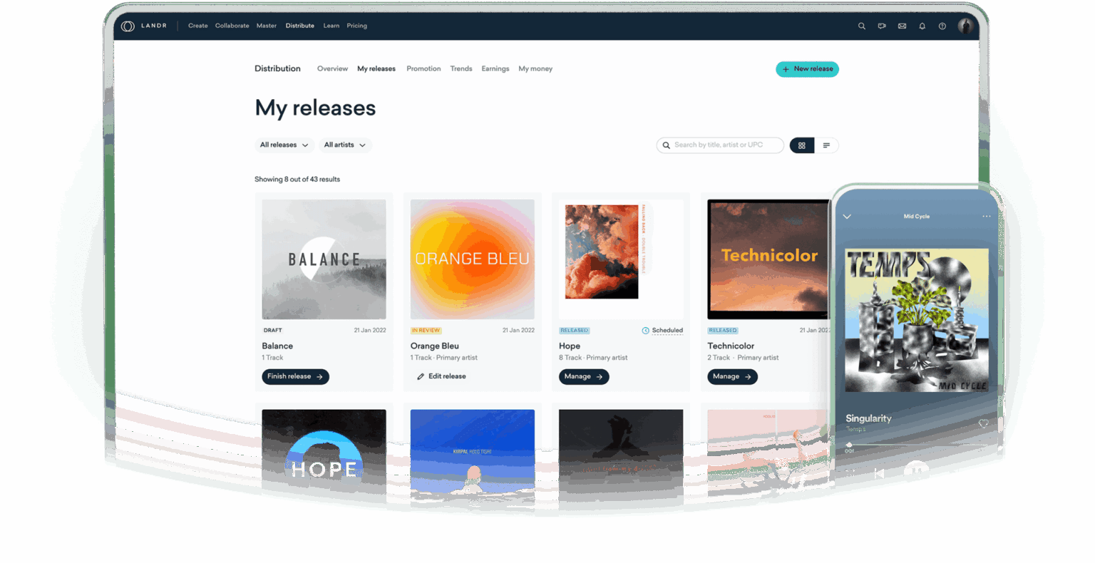 LANDR: AI Music Platform for Premium Mastering, Distribution and ...